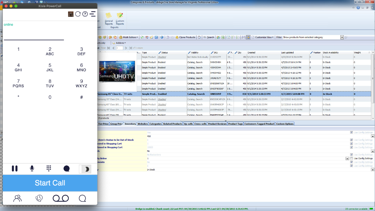 Magento phone and text integration