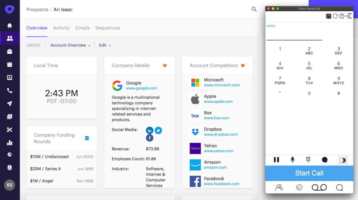 Outreach phone and text integration